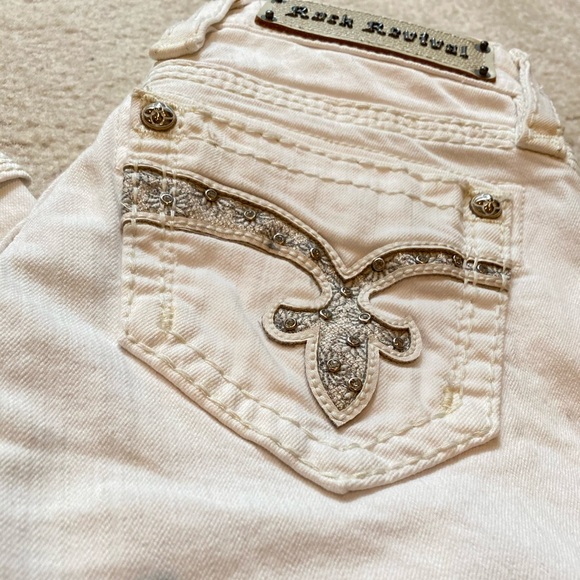 Rock Revival | Jeans | Nwt Rock Revival White Bling Capris Size 24 ...